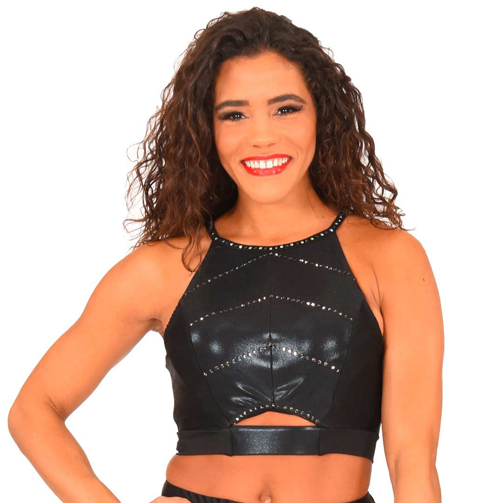 Satin Stitches | Peek-A-Boo Crop Top